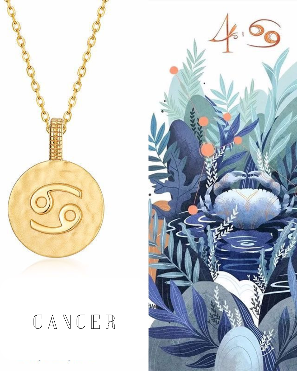 Zodiac cancer necklace 60 photos - Youhoroscope.com